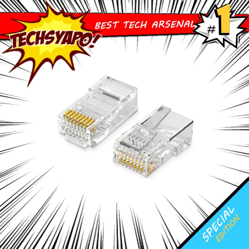RJ45 CONNECTOR 8P8C MODULAR ETHERNET CABLE HEADER PLUG | Shopee Philippines