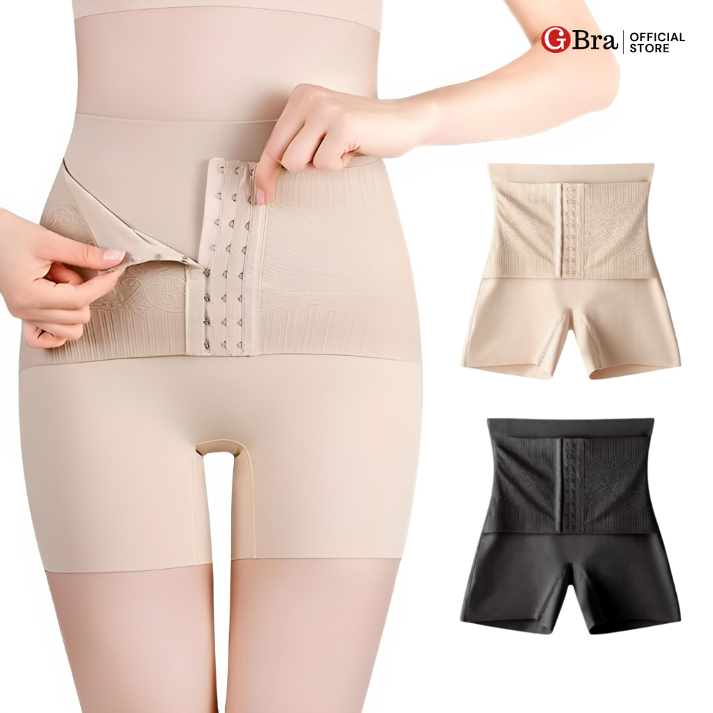 GBra Button Up Tummy Control Body Shaper High Waist Girdle Pants ...