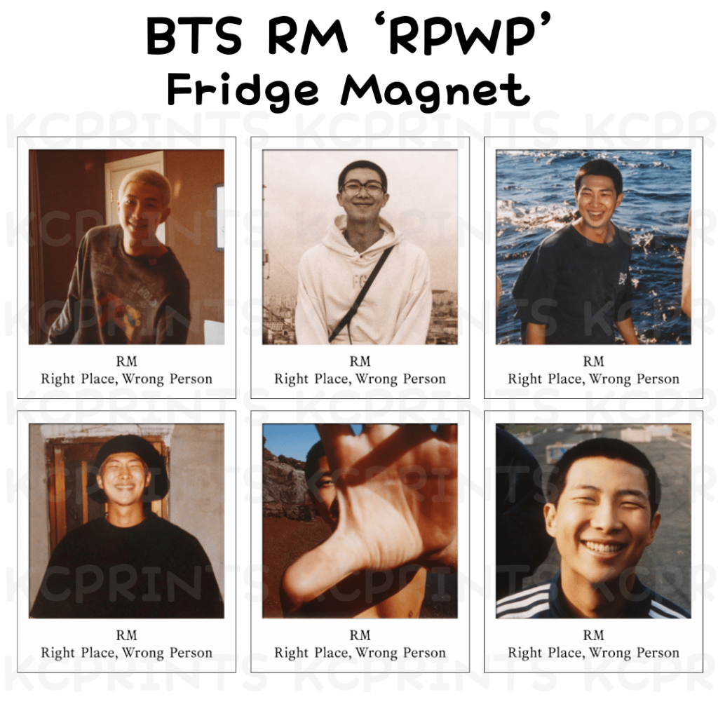 Bangtan Namjoon RM Right Place Wrong Person Magnet RPWP Fanmade ...