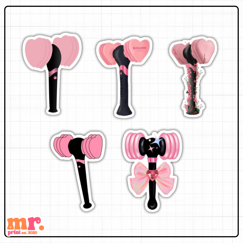 BLACKPINK LIGHSTICK VOL 1 STICKERS | KPOP LIGHTSTICK STICKERS ...