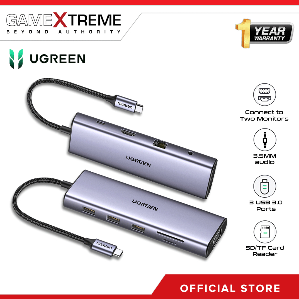 UGreen USB-C 10-In-1 Multifunction Adapter CM498/15601 | Shopee Philippines