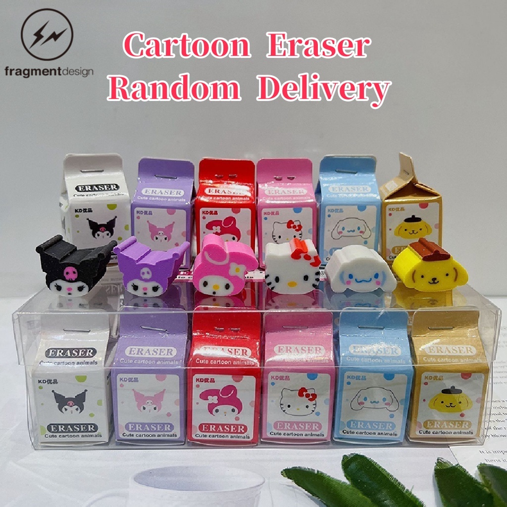 Sanrio Eraser Blind Box Cute Shape Kids Student Pencil Eraser Cartoon ...