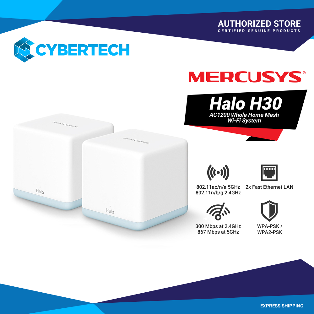 Mercusys Halo H30 AC1200 Whole Home Mesh Wi-Fi System | Shopee Philippines
