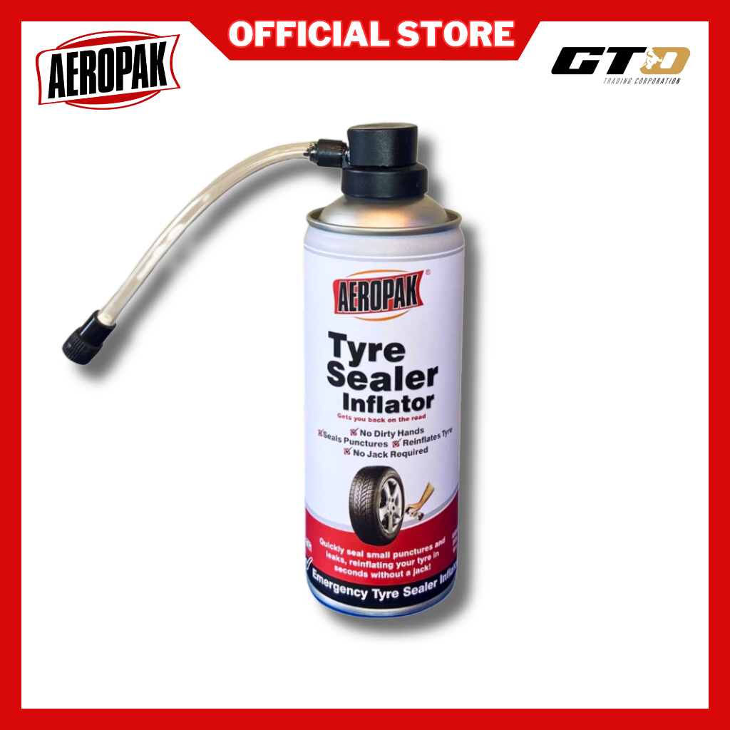 AEROPAK TYRE SEALER INFLATOR 450ML | Shopee Philippines