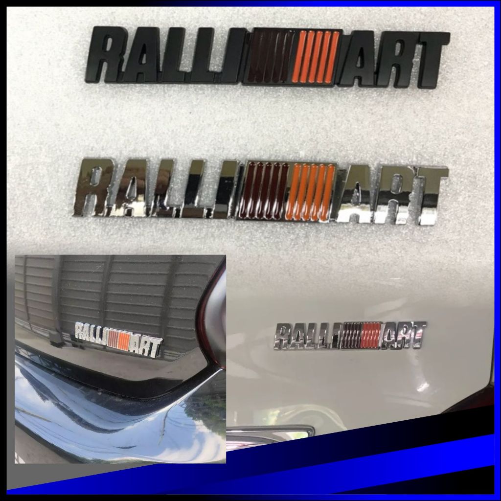 RALLIART 3D Emblem Metal T-6 Car 3D Badge Front Grille Emblem RALLIART ...