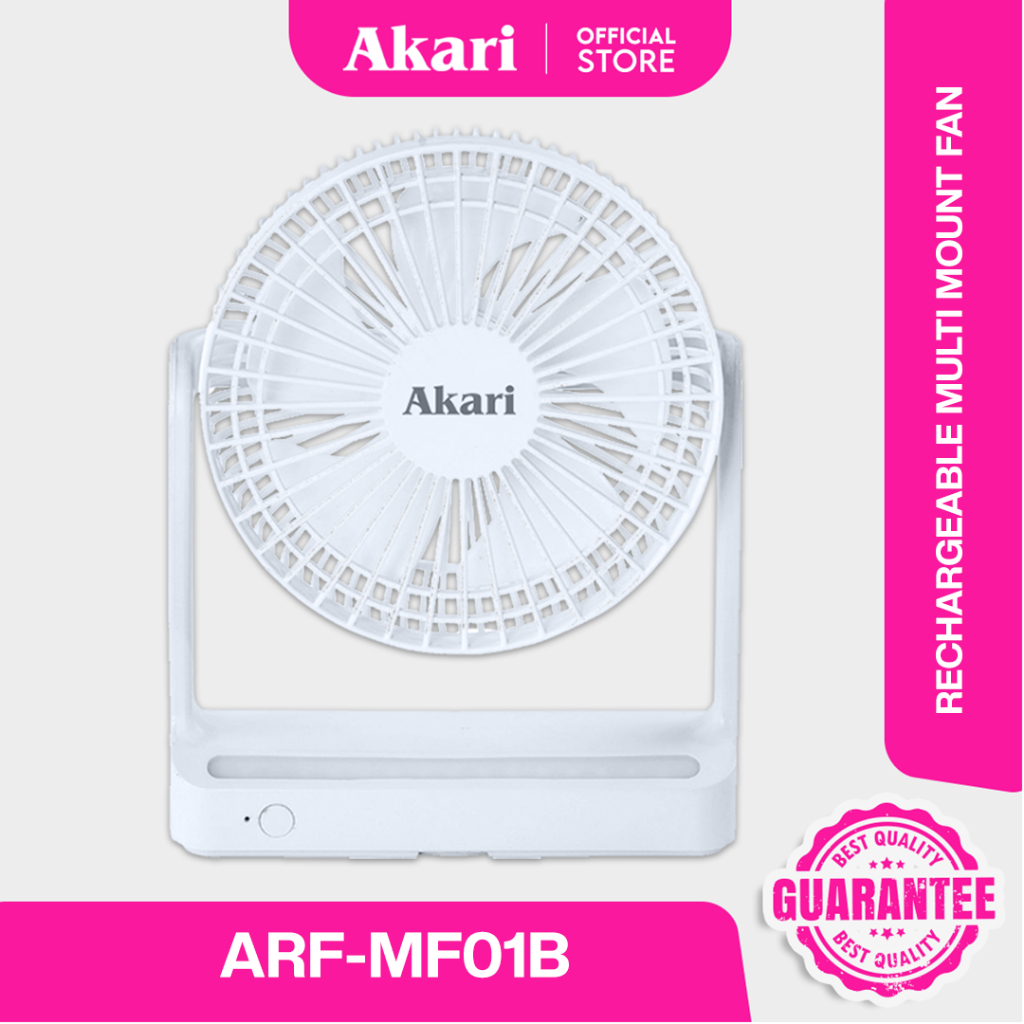 Akari Rechargeable Multi Mount Fan (ARF-MF01) | Shopee Philippines