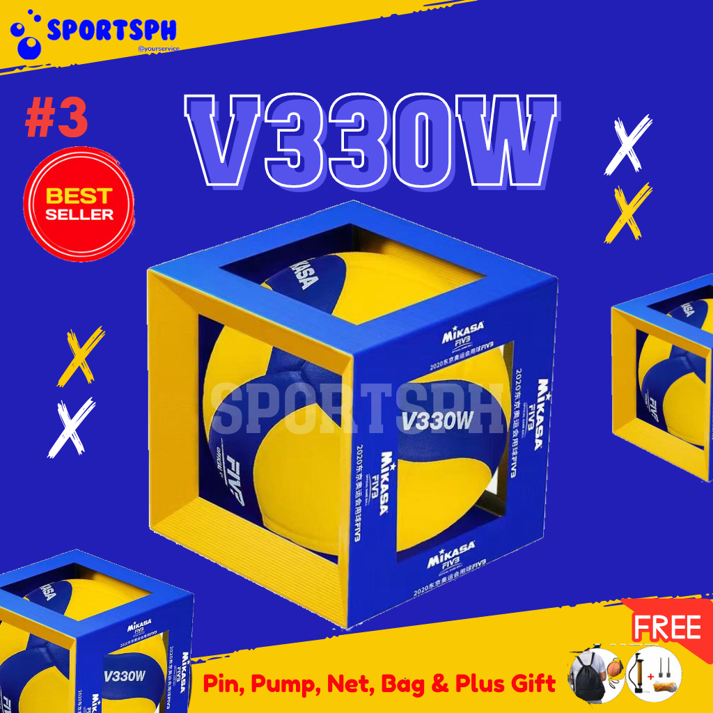 Mikasa V330W Volleyball Best Quality Ball Size 5 Indoor Outdoor, Good ...