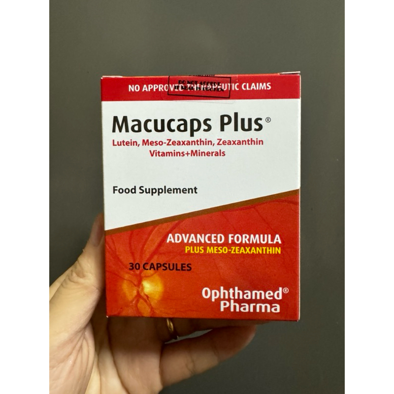 Macucaps Plus Food Supplement Lutein, Mesi-Zeaxanthin,Vitamins+Minerals ...