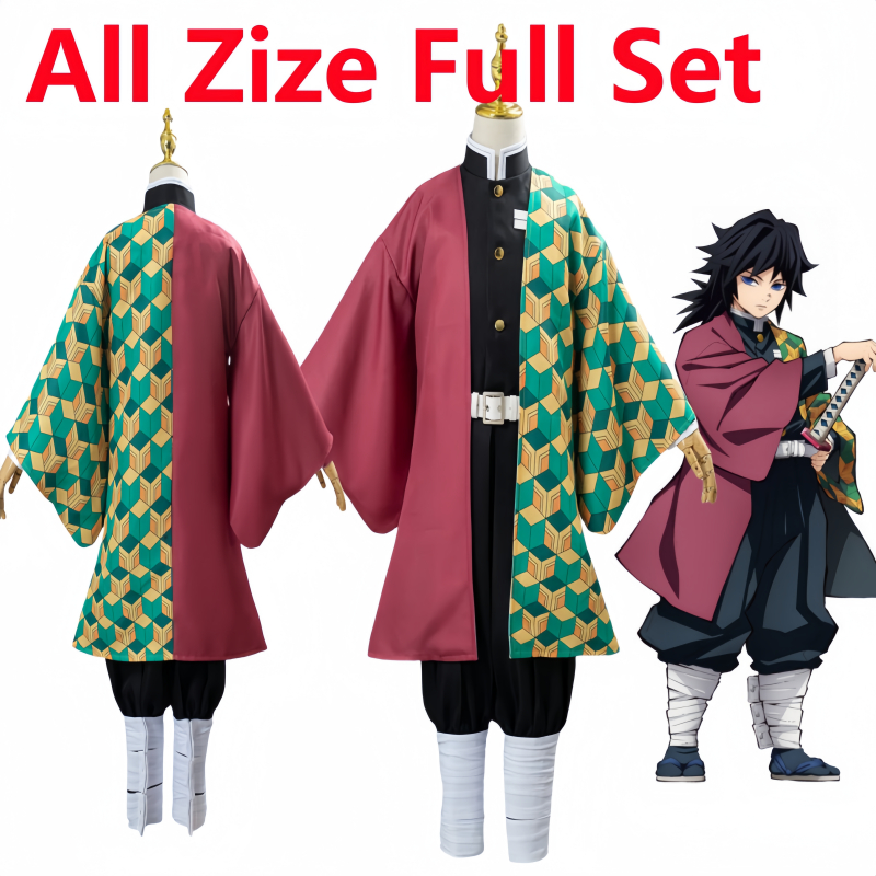 Kids Anime Tomioka Giyuu Cosplay Demon Slayer Kimetsu No Yaiba Cosplay ...