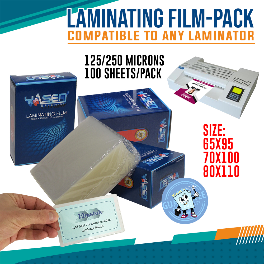 ID Size Yasen Laminating Film 125 & 250 microns 65x95mm 70x100mm ...