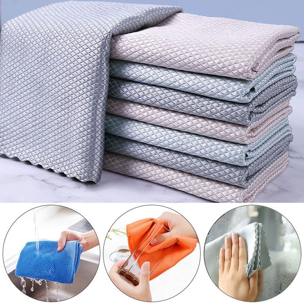 1 pc anti grease efficient hard stain removal towel cleaning cloth ...