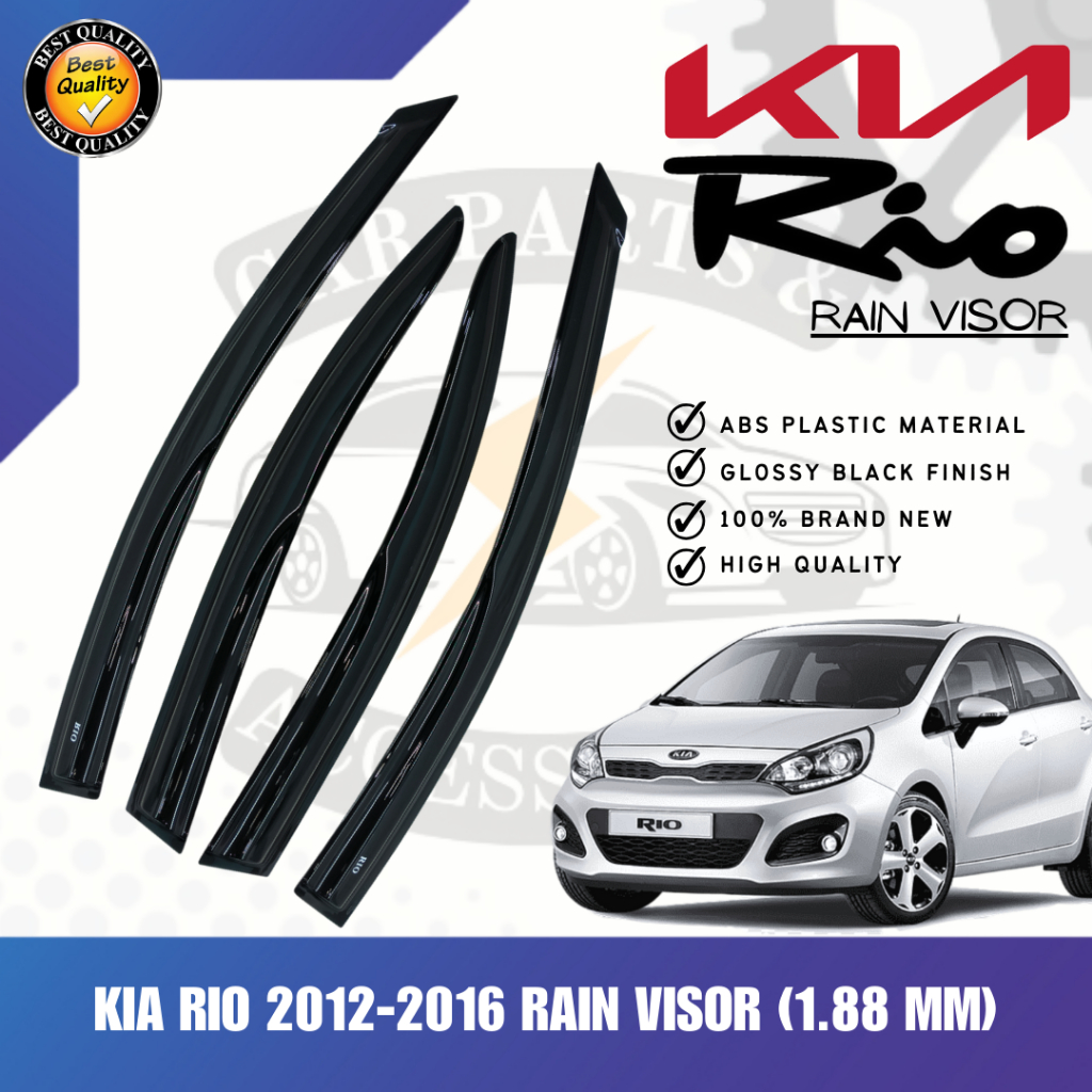 CPA KIA RIO HATCHBACK 2012 2013 2014 2015 2016 RAIN VISOR WINDOW VISOR ...