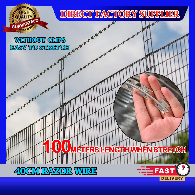 Razor Wire Sharp Hot-Dipped Galvanized Thick for Anti-climb Security ...
