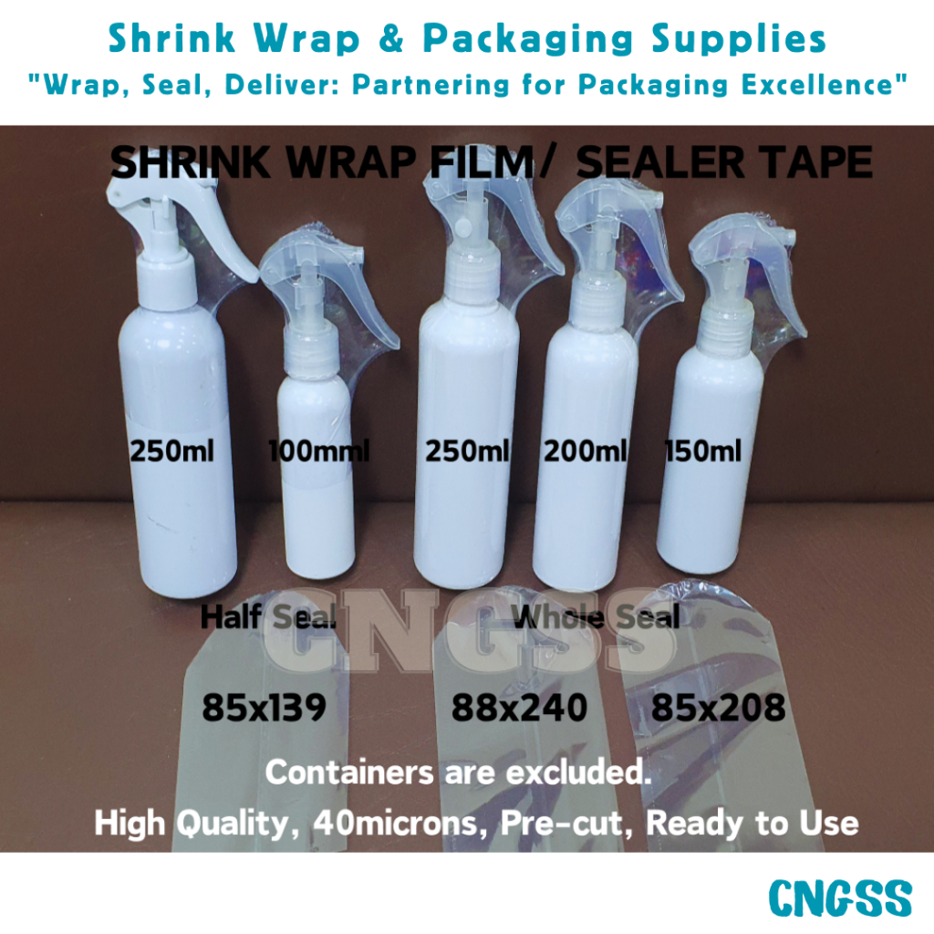 Shrink Wrap Plastic Packaging for Container Cap Plastic Sealer Tape use ...