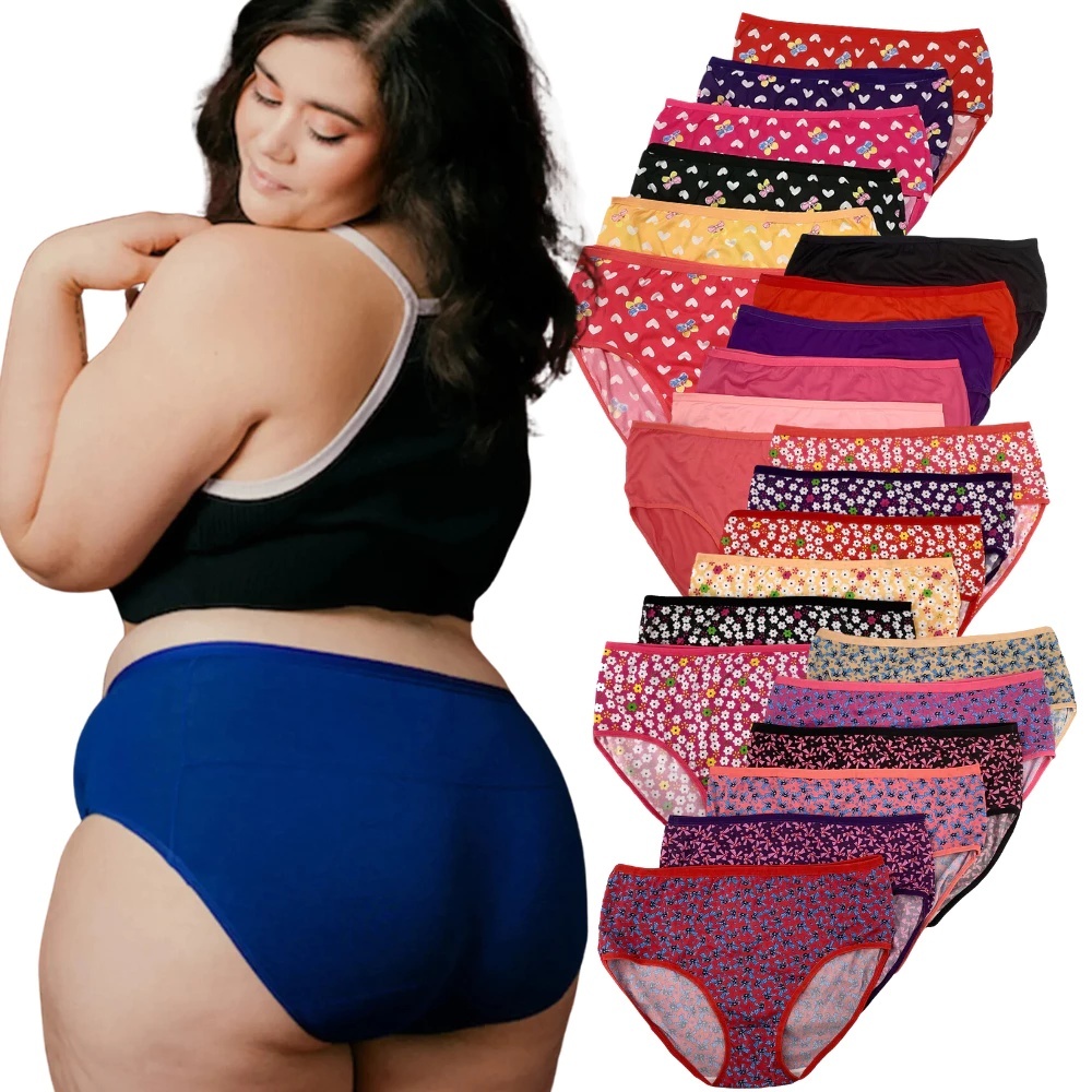 6 Pieces Plus Size Underwear Big Size Panty 35-40 waistline | Shopee Philippines