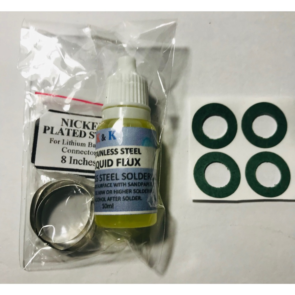 STAINLESS STEEL LIQUID FLUX Free 8” Nickel Plated Steel & 18650 Battery ...