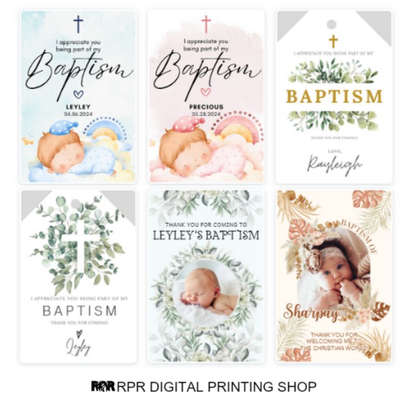 Christening | Binyag | Baptism Gift tag | Souvenir Sticker | Shopee ...