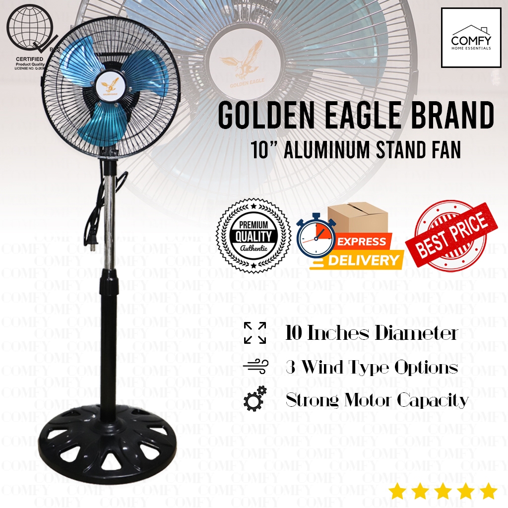 10" Industrial Aluminum Blade Electric Stand Fan, High Performance ...