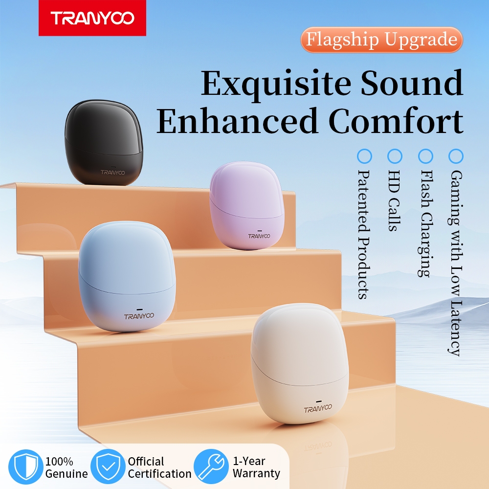 Tranyoo M27 Bluetooth 5.3 Earphone High Stereo Sound Wireless Earphones ...