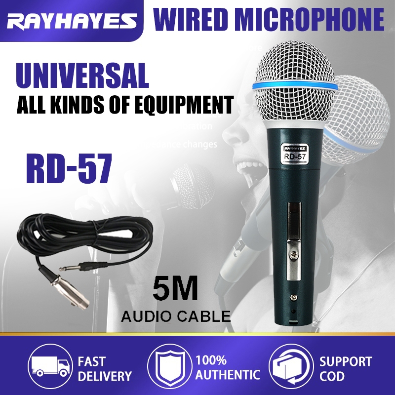 RAYHAYES karaoke microphone High-end dynamic wired microphone , 5M long ...
