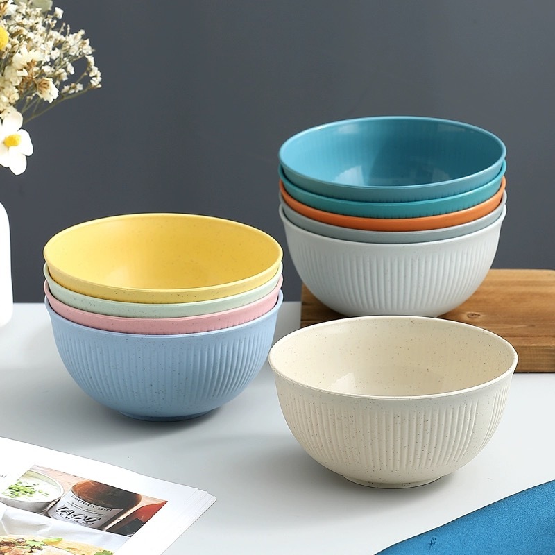 M&A 1pc 15cm Wheat Straw Bowls Microwave and Dishwasher Safe BPA-Free ...