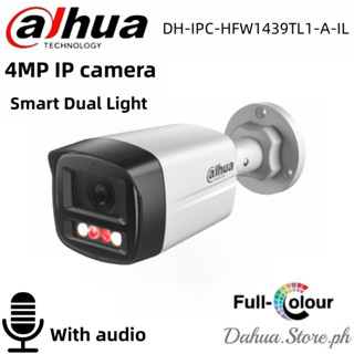 Dahua 4MP Entry Smart Dual Light Fixed-focal Bullet Network Camera with audio full color IP ...