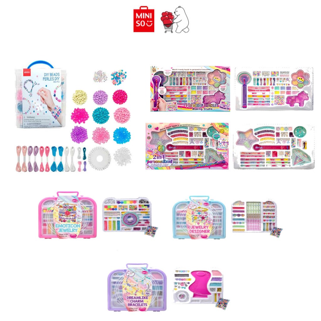 MINISO DIY String beads DIY bracelet making kit jewelry | Shopee ...