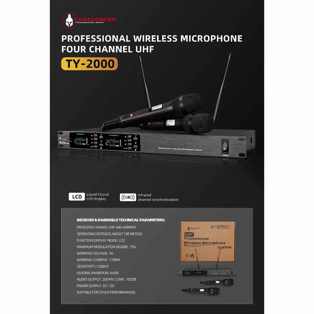 Challenger TY-2000 Wireless Microphone | Shopee Philippines
