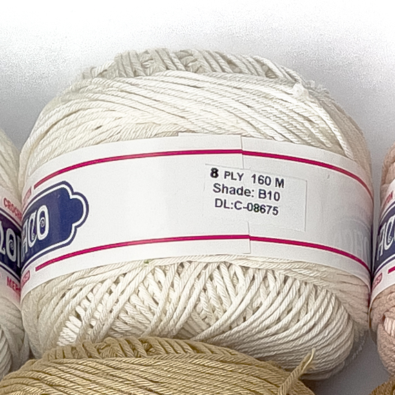 8ply Monaco Mercerized Crochet Cotton Thread Yarn 160m (100g) | Shopee ...