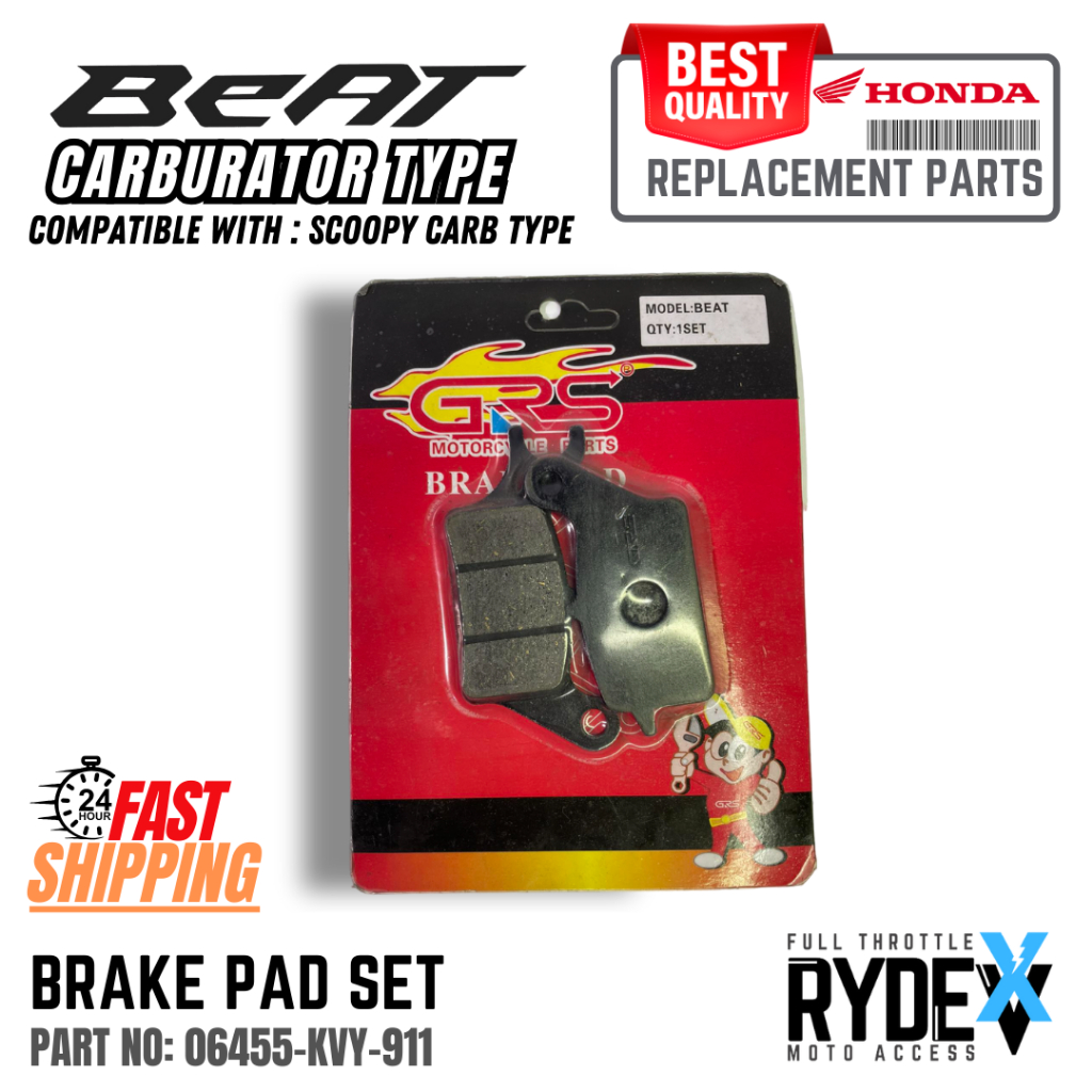 FRONT BRAKE PADS Honda Beat Carb (06455-KVY-911) | Shopee Philippines