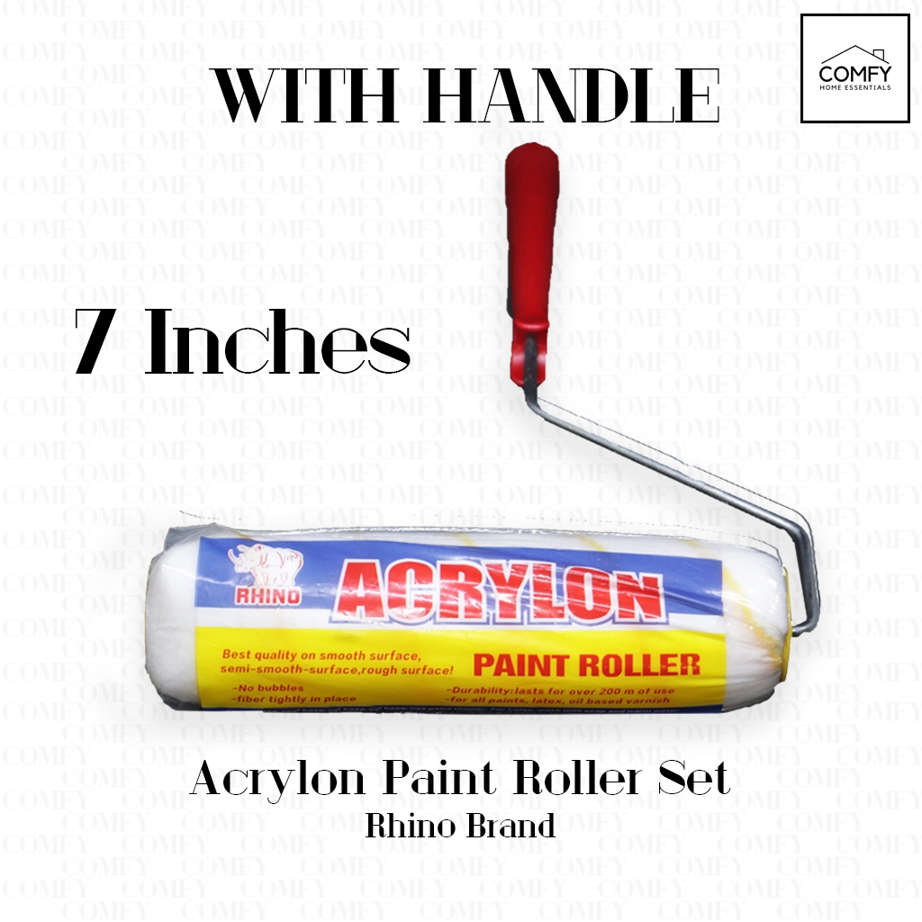 Rhino Acrylon 7" / 9" Inches Paint Brush Roller Cotton With Tray ...
