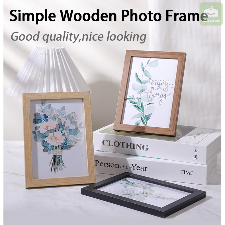 4R/5R/A4 Picture Frame Wooden Home Decor Wall Decor Picture Holder ...
