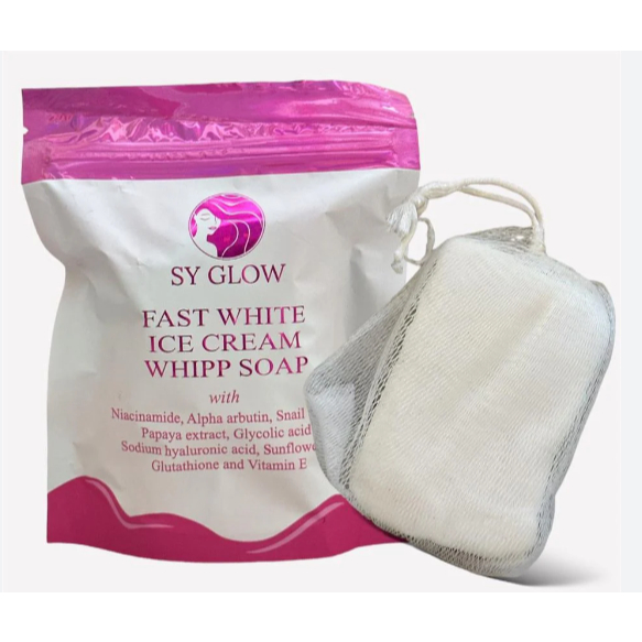 SY Glow Fast White Ice Cream Whipp Soap 125g | Shopee Philippines