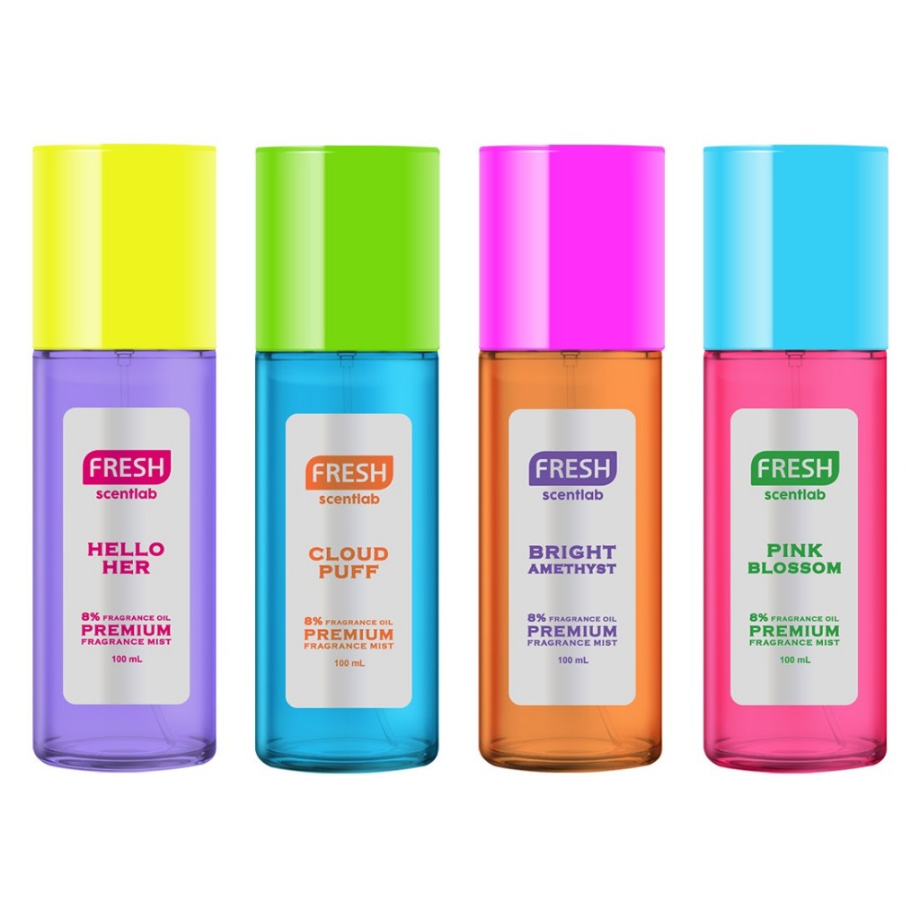 Fresh Scentlab Perfume Mist 100 mL (Cloud puff, Hello Her, Pink Blossom ...