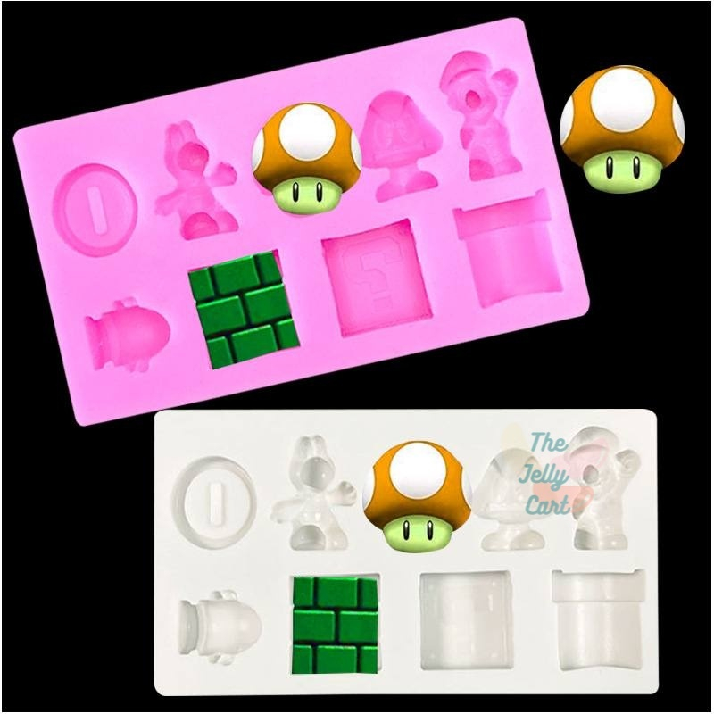 Super Mario Silicone Molder DIY Cartoon Character Fondant Baking Cake ...