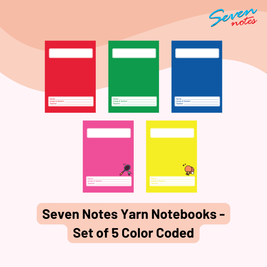 Seven Notes Yarn Notebooks - Color Coded (5&10pcs) | Shopee Philippines