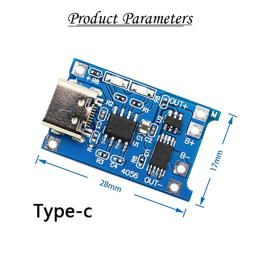 18650 Charging Board With Protection Micro/Type-c 5V 1A TP4056 03962A ...