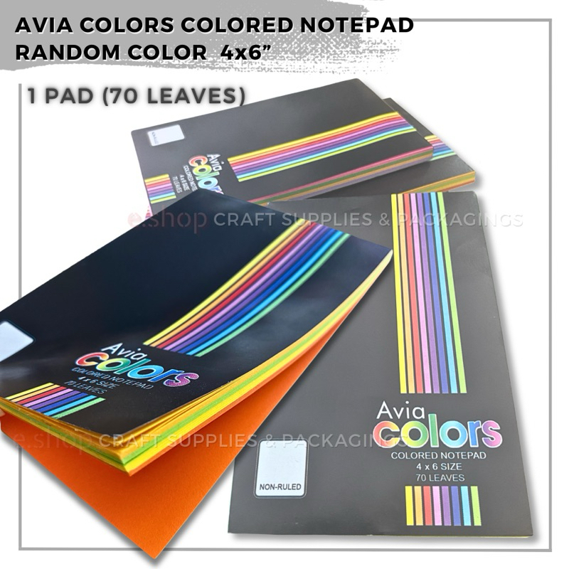 Colored Note Pad Memo Pad 4x6in 70 Leaves | Shopee Philippines