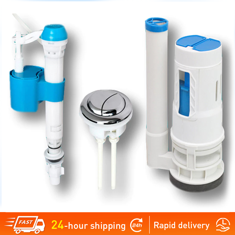 3pcs/1Set Toilet Flush Set Fittings Dual Button Flush Valve Toilet ...