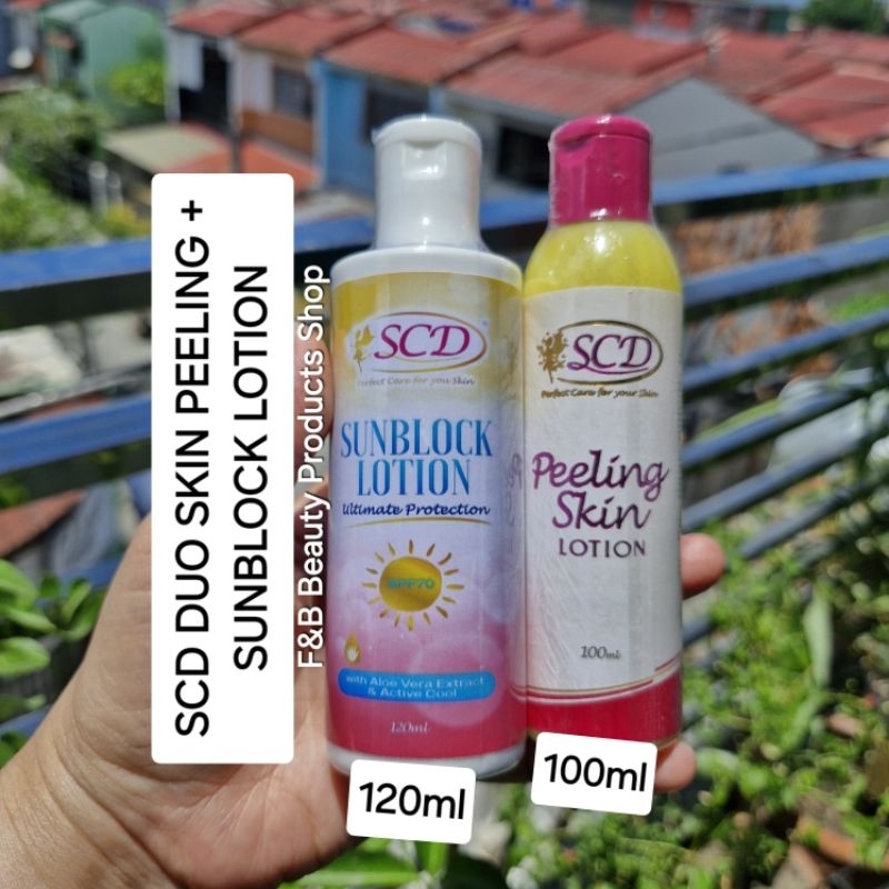 SCD Skin Peeling Lotion + Sunblock Lotion Original | Shopee Philippines