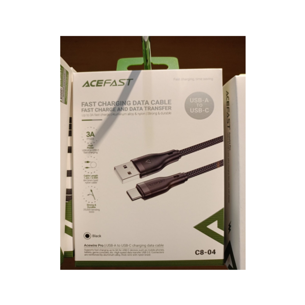 Acefast Acewire Pro C8-04 USB-A to USB-C Cable - Black | Shopee Philippines