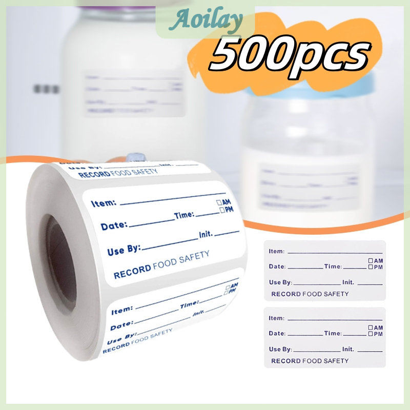 500pcs 2.5*5cm Food Storage Date Sticker Kitchen Food Safety Date ...