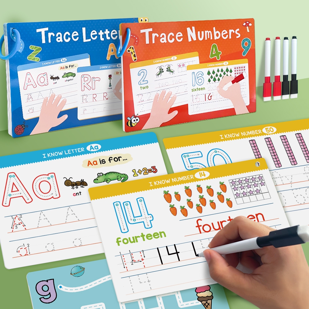 A5 Dry Erase English Alphabet Flashcards for Kids Tracing Practice ...