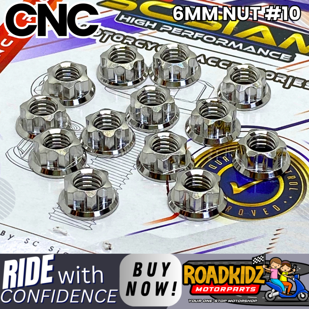 CNC 6MM NUT #10 UNIVERSAL 1 PC ONLY | Shopee Philippines