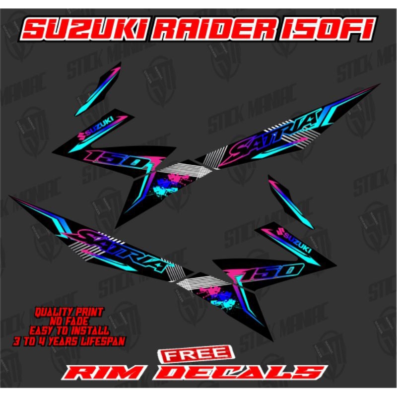 Raider 150FI decals stickers, laminated | Shopee Philippines