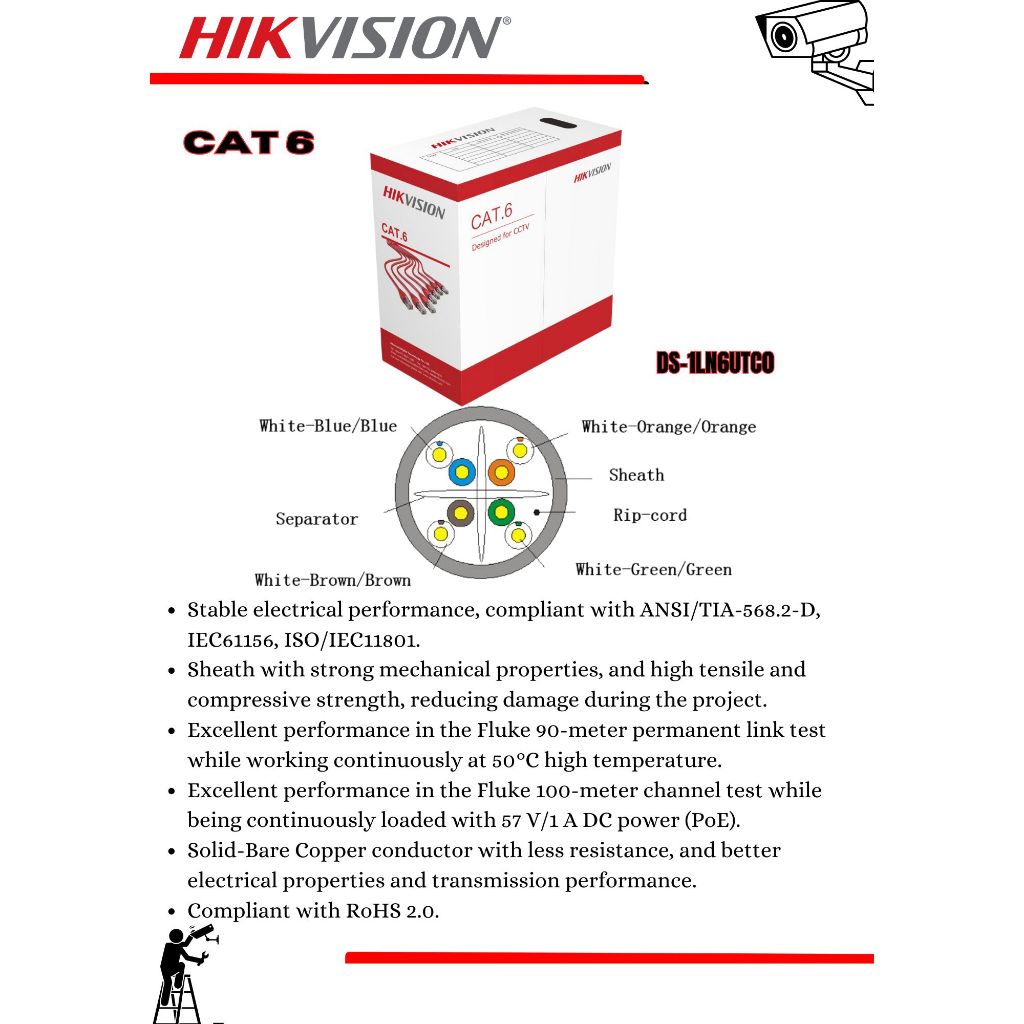 DS-1LN6UTC0 CAT.6 HIKVISION | Shopee Philippines