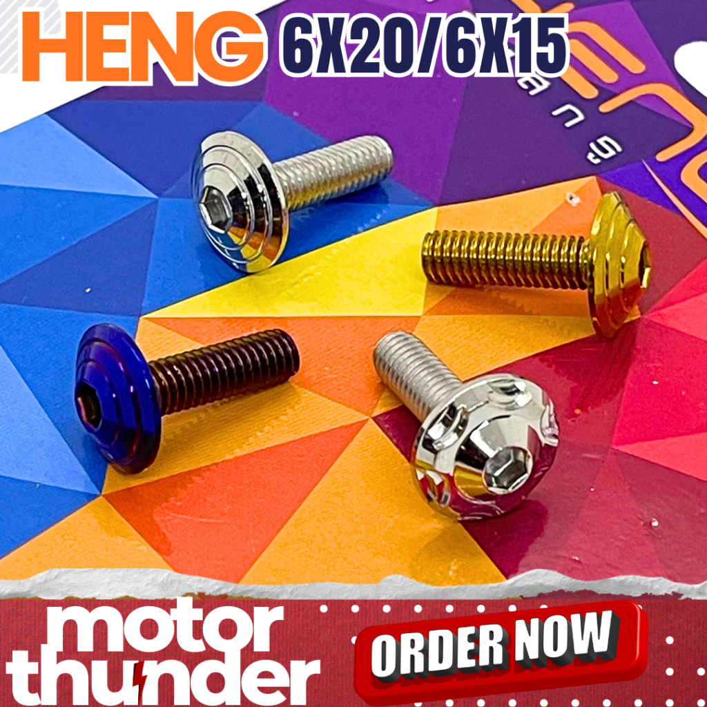 HENG 6x15/6x20 SPIRAL (1pc only) MOTORCYCLE BOLT | Shopee Philippines