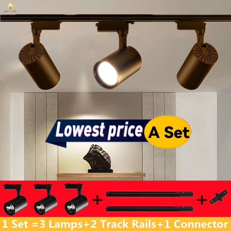 Complete Set LED Cob Spotlights Spot Light Track Light Ceiling Bar ...