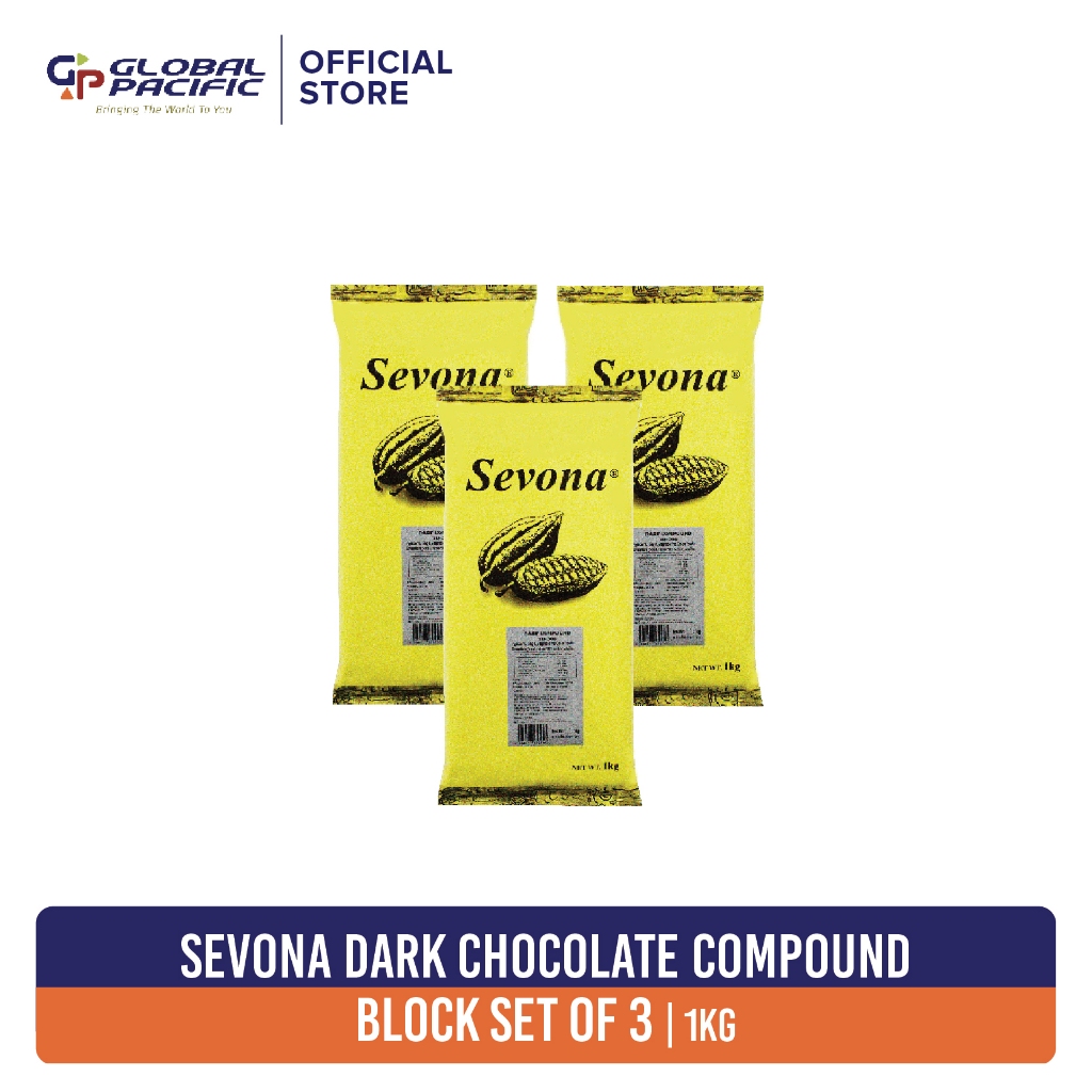 Sevona Dark Chocolate Compound 1kg Block Set of 3 | Shopee Philippines