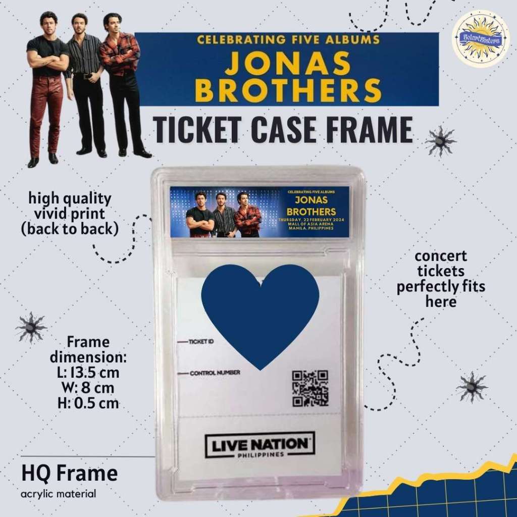 Jonas Brothers Five Albums One Night World Tour Concert Ticket Case ...